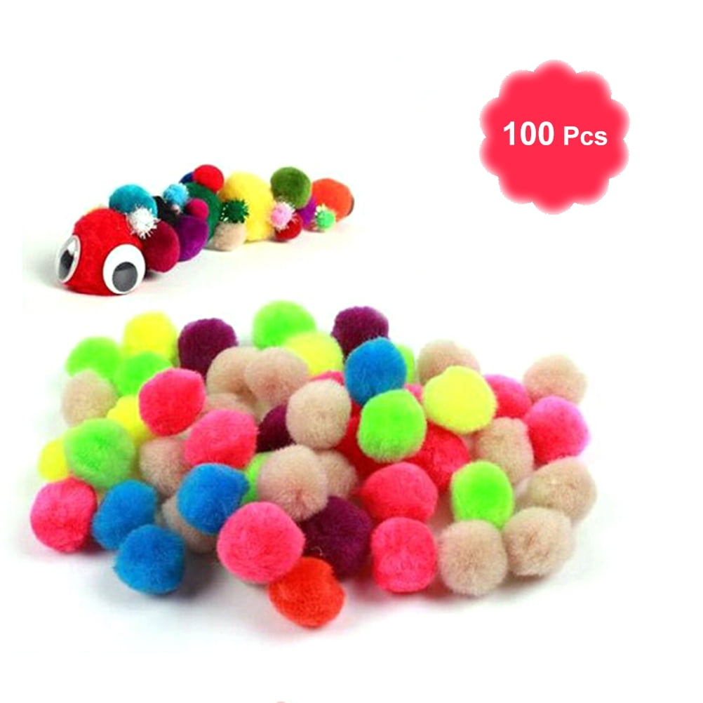 DEMACRIO Fluffy Balls 100Pcs Assorted Color for and Artists in Mix ...