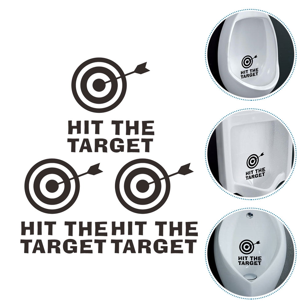 DEMACRIO Toilet Aiming Stickers 3Pcs White PVC for Homeowners - Walmart.com
