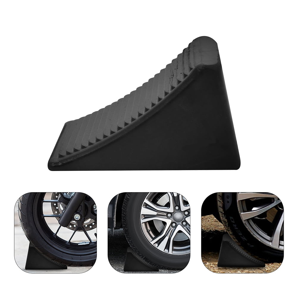 DEMACRIO Wheel Stabilizer 2pcs Heavy Duty Rubber Wheel Chocks Tire ...