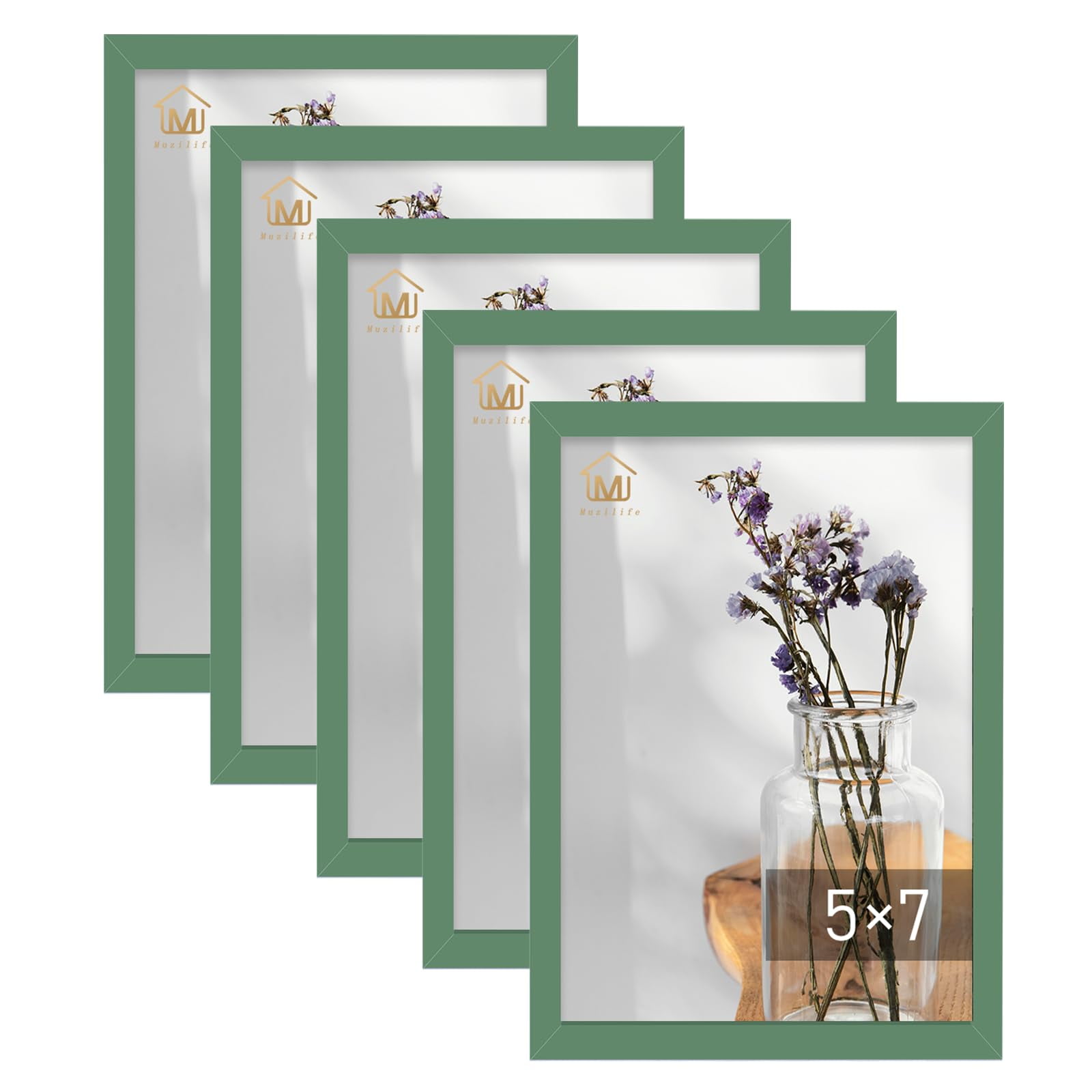 DEMAIKE 5x7 Glossy PVC Picture Frames for Table Top and Wall Mounting ...