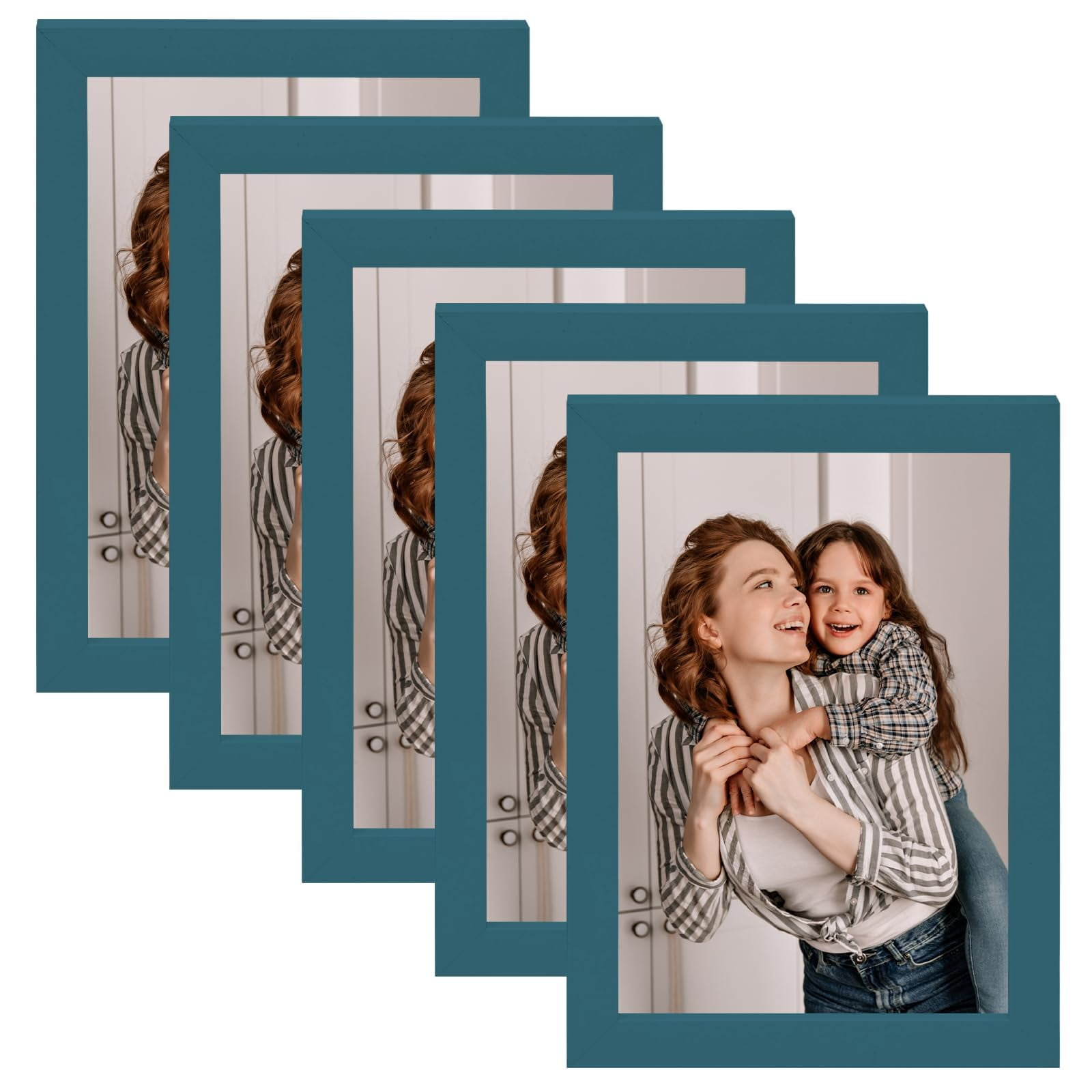 DEMAIKE 5x7 Glossy PVC Picture Frames for Table Top and Wall Mounting ...