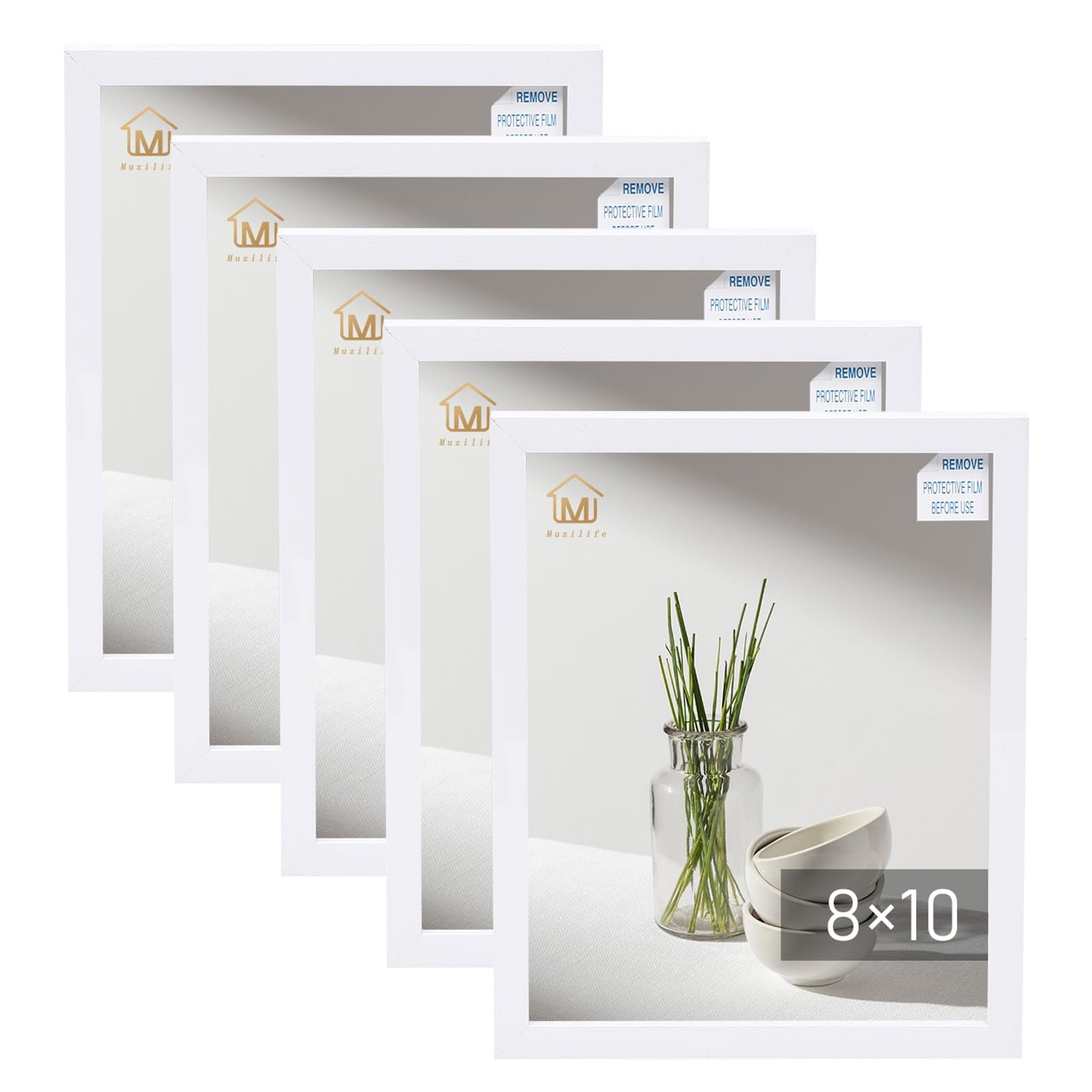 DEMAIKE 8x10 Glossy PVC Picture Frames for Table Top and Wall Mounting ...