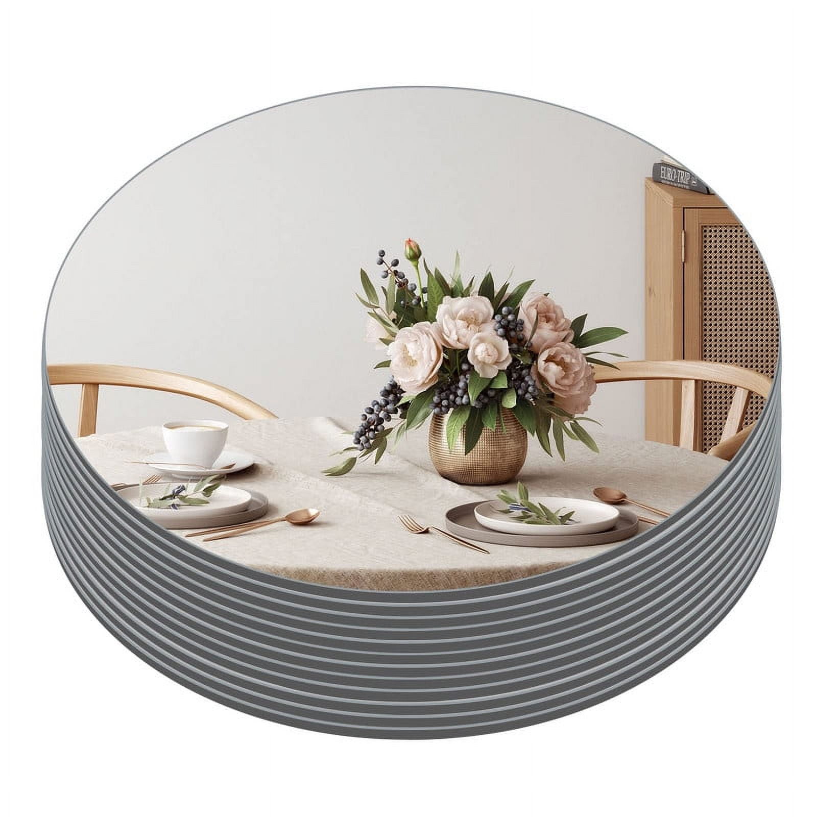 DEMAIKE Round Mirror Centerpieces - Set of 12, 10" Glass Mirrors for ...