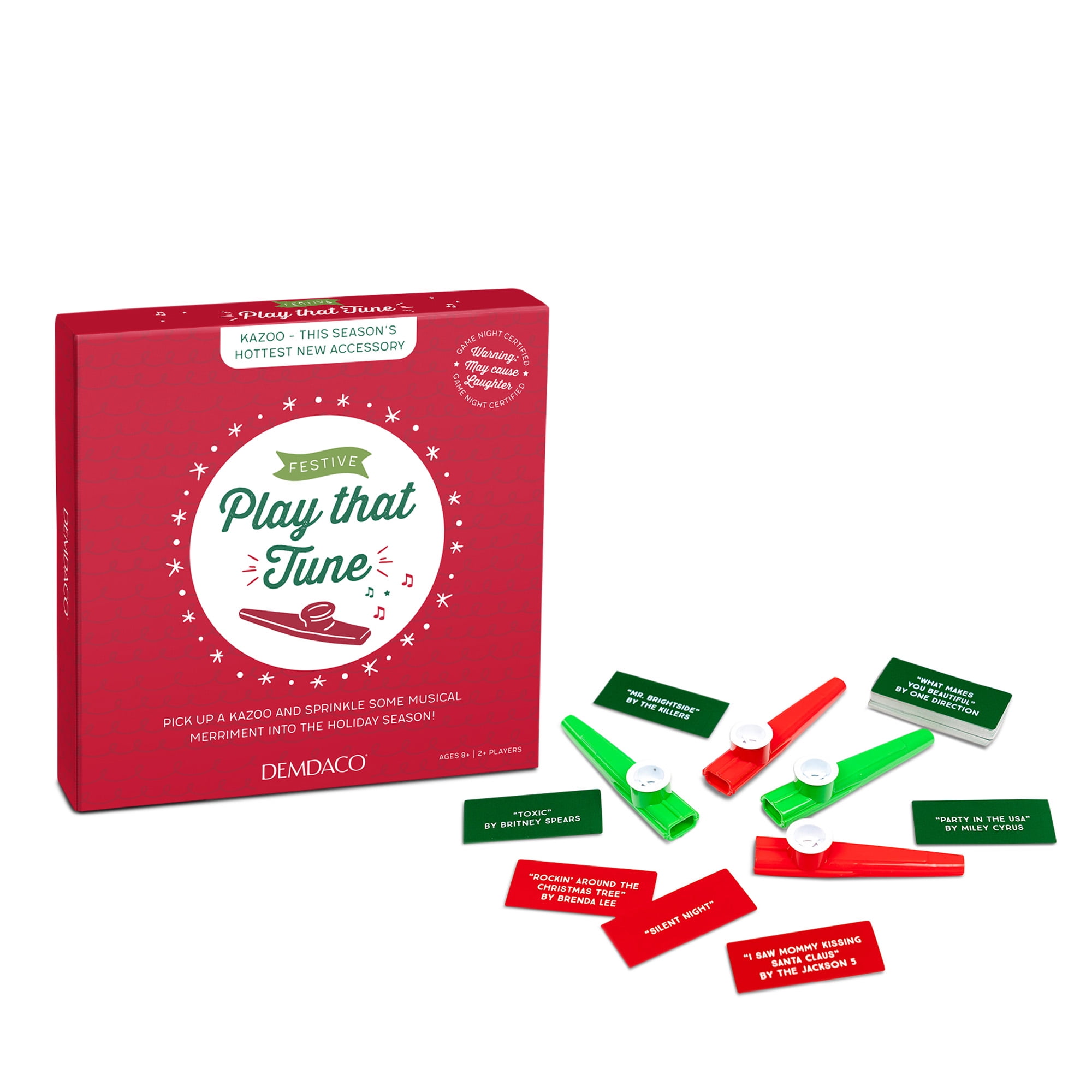 DEMDACO Play That Tune Red and Green Acrylic Holiday Activity Kazoo ...