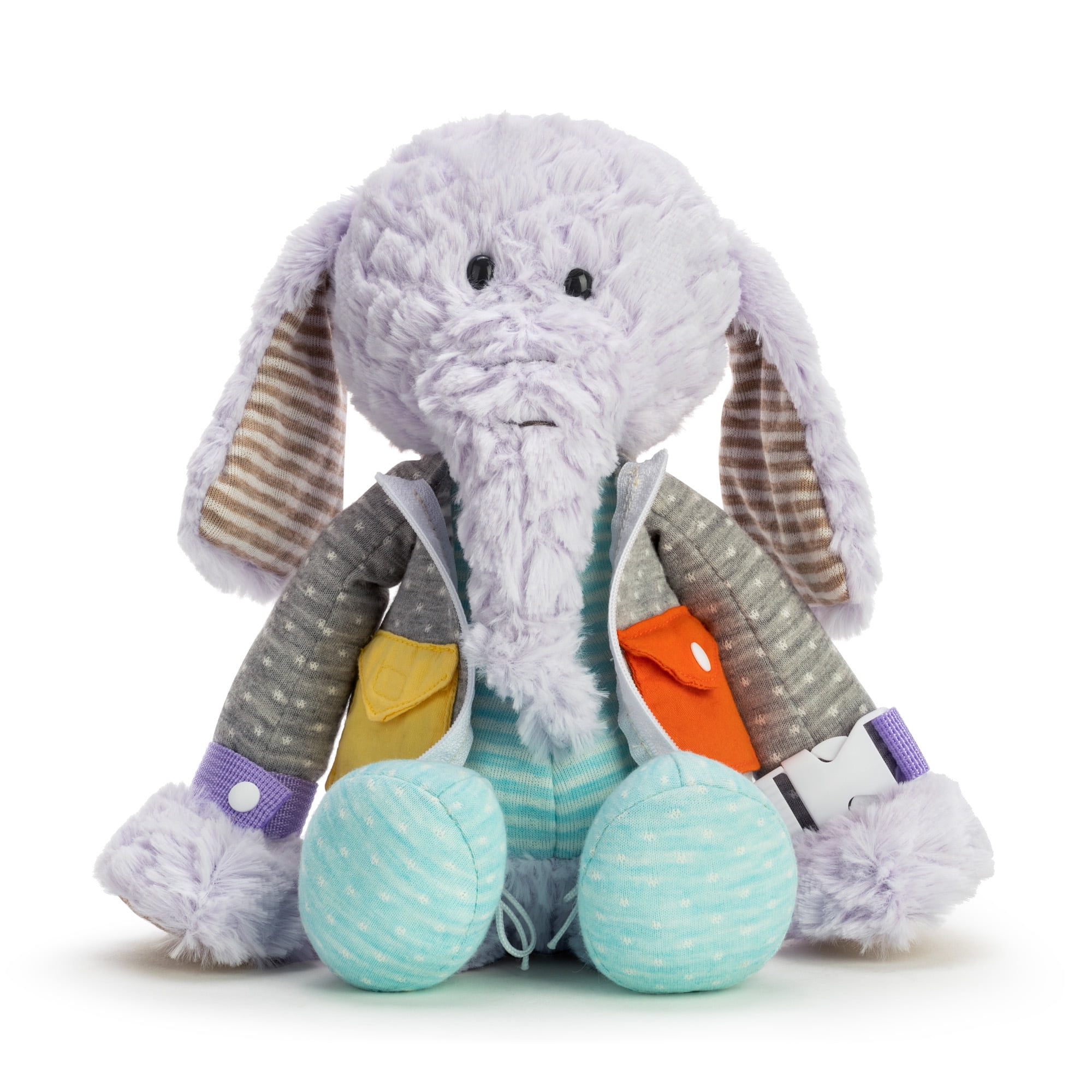 DEMDACO Purple Elephant Buckle and Snap Buddies 12 inch Childrens ...