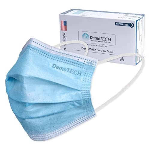 DEMETECH ASTM Level 3 Highly Protective 3 Layer Face Mask with Ear ...
