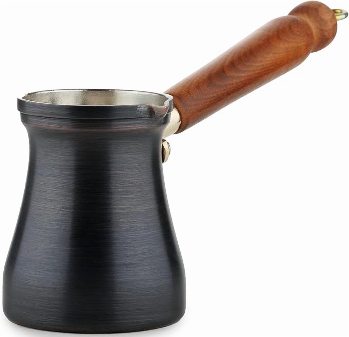 DEMMEX Brushed Copper Turkish Coffee Pot, Cezve Ibrik Briki, Stovetop ...
