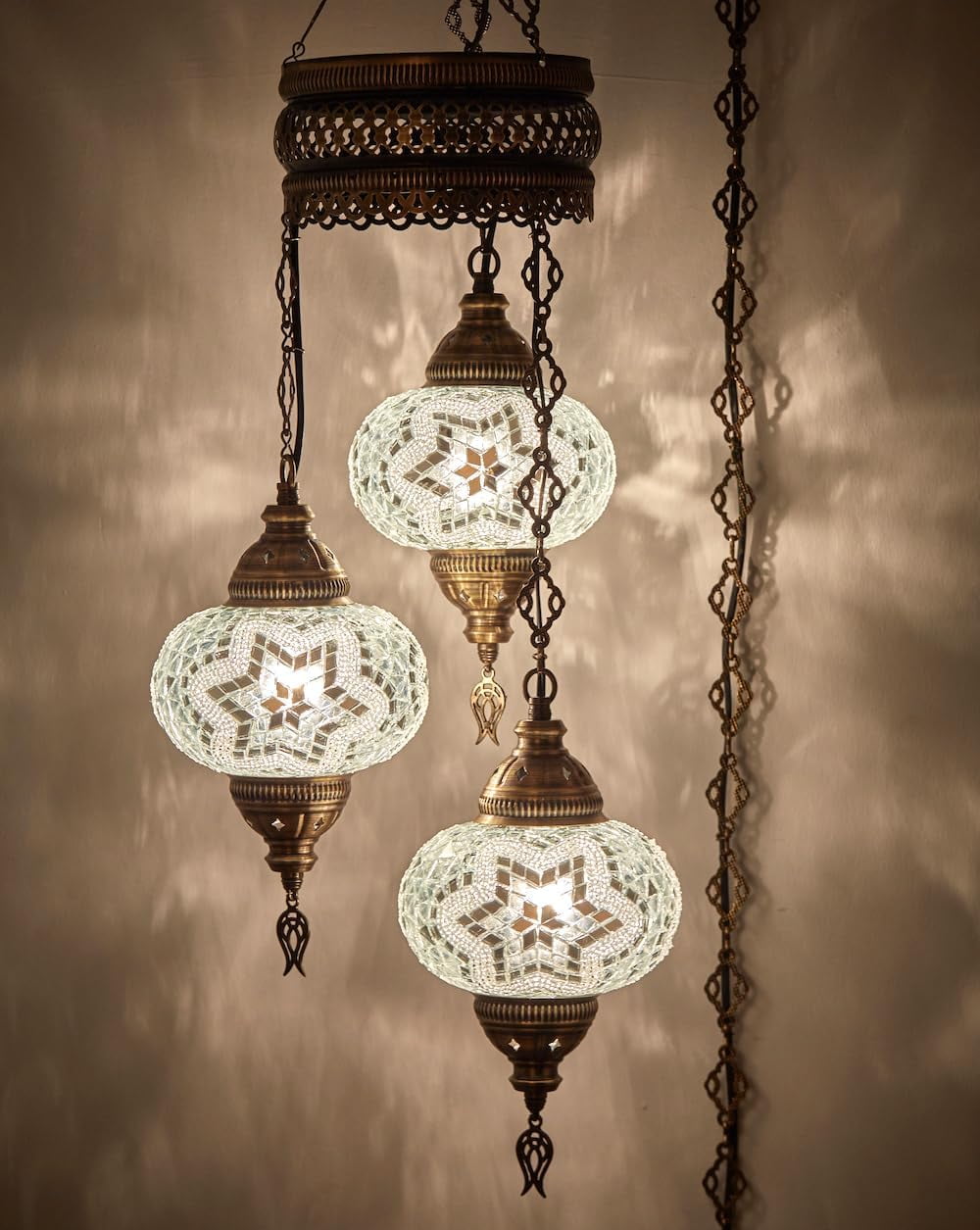 DEMMEX Plug-in Turkish Hanging Lamp, Handmade Moroccan Mosaic ...