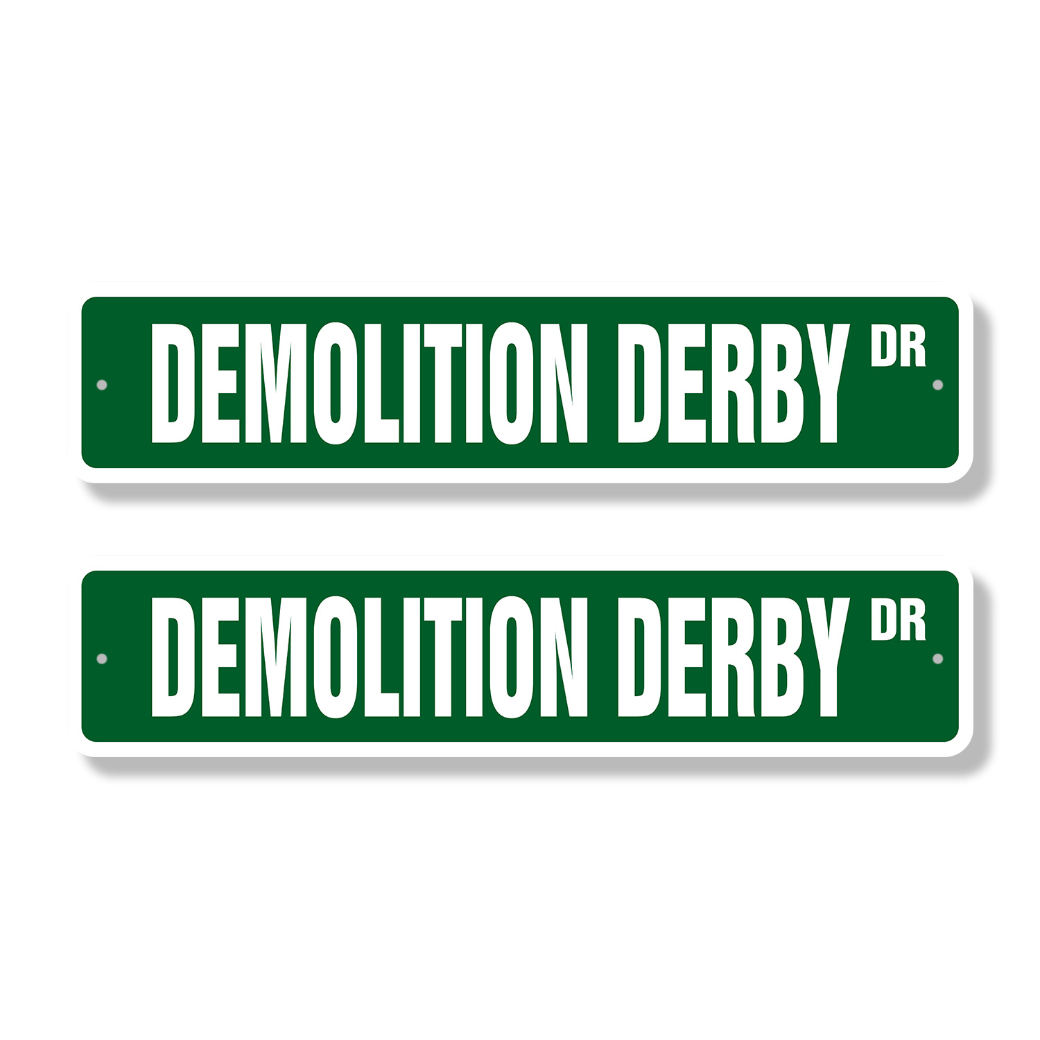DEMOLITION DERBY Classic Street Sign (2 Pack) cars truck driver racer ...