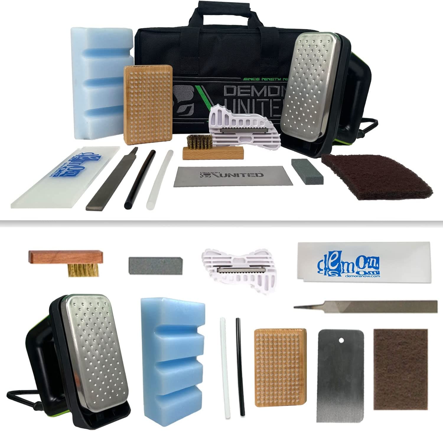 DEMON UNITED Snow Ready Ski Tuning Kit & Snowboard Tuning Kit with Iron ...