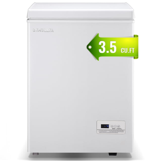 DEMULLER 3.5 Cu. ft Compact Chest Freezer, Top Open, Energy Efficient ...