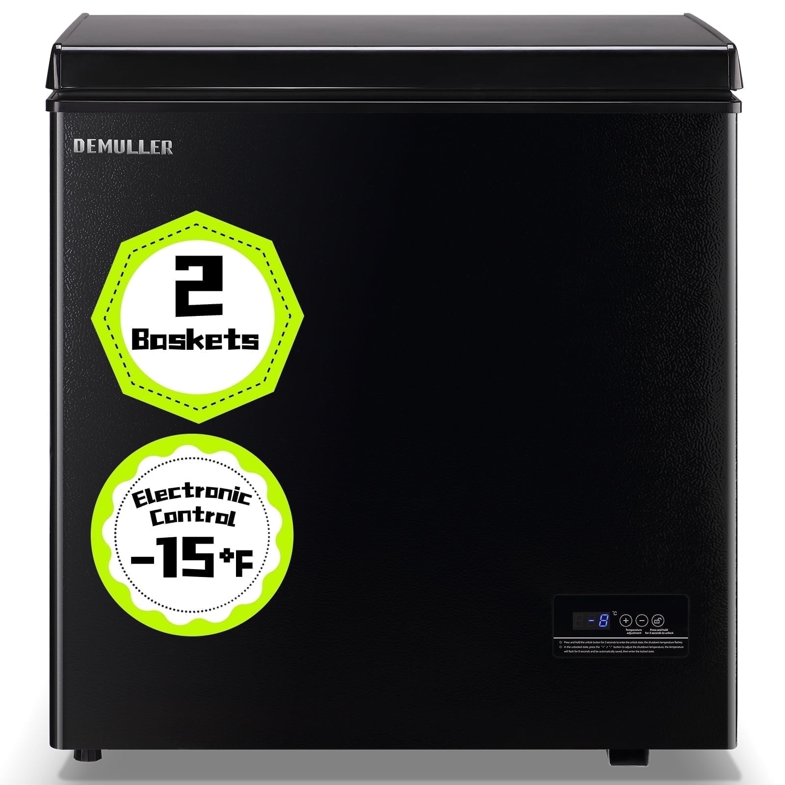 DEMULLER 5.0 Cu.ft Mini Chest Freezer Small Freezers for Dorms,Apartmen ...