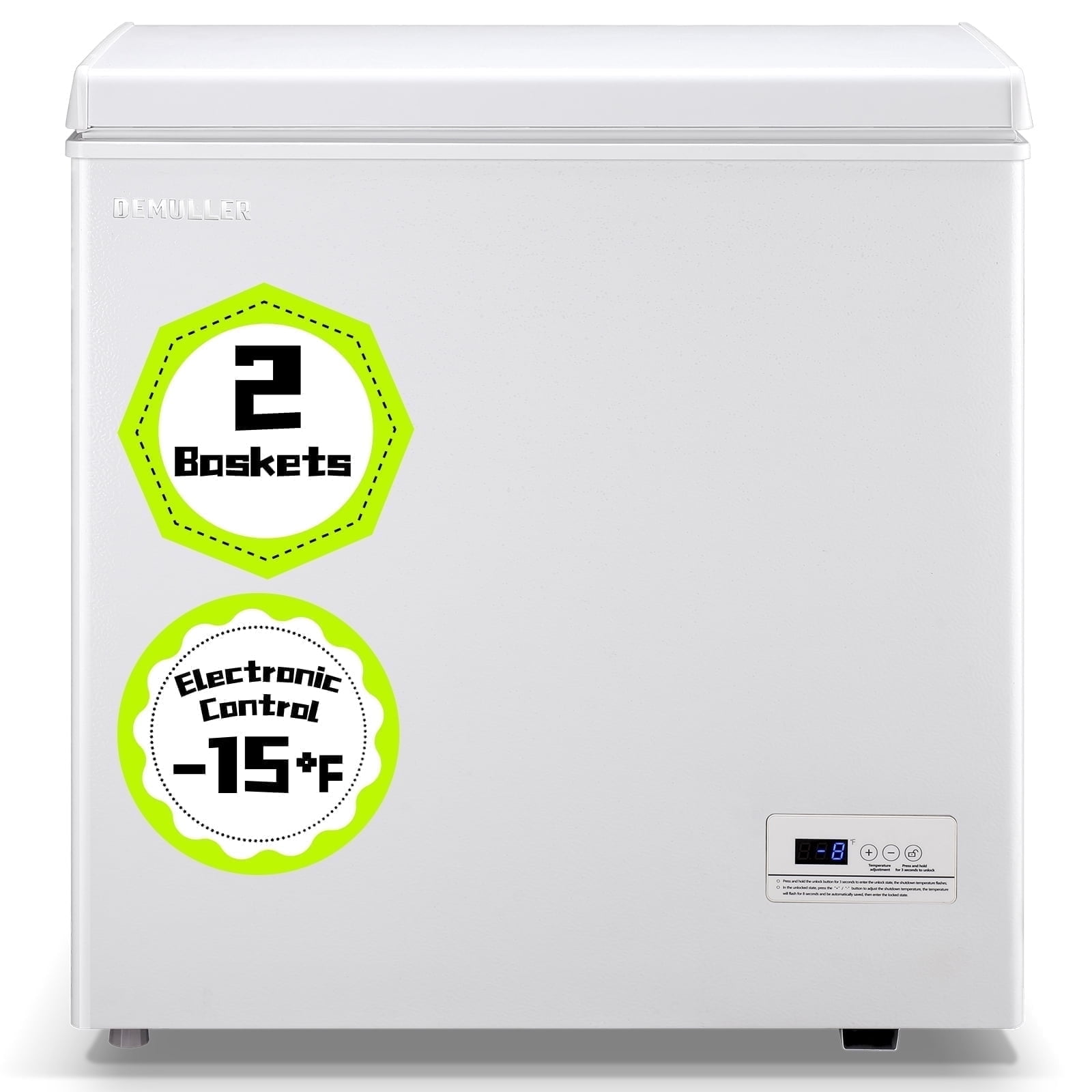 DEMULLER Deep Chest Freezer mini Freezers Top Open Door Rmovable ...