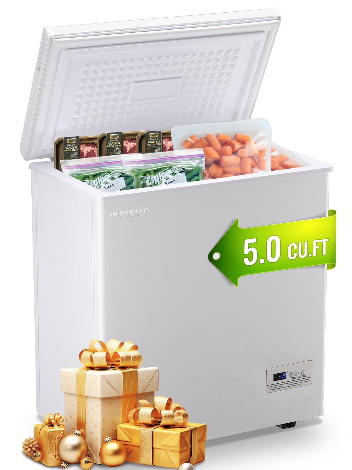 DEMULLER Deep Chest Freezer mini Freezers Top Open Door Rmovable ...