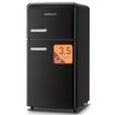 DEMULLER Double Door Mini Fridge, 7 Speed Temp Control, YX-100-Black ...