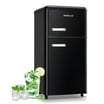 DEMULLER Double Door Mini Fridge, 7 Speed Temp Control, YX-100-Black ...