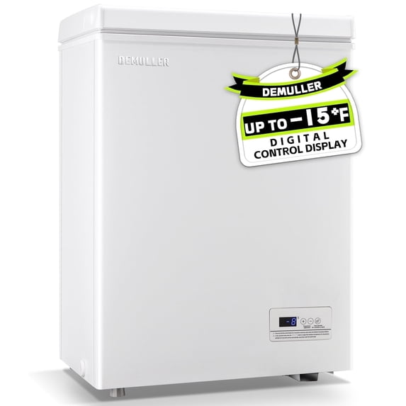 DEMULLER Small Freezer Chest Freezer with 2 Baskets Electronic Control ...
