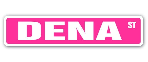 DENA Street Sign Childrens Name Room Sign | Indoor/Outdoor | 30" Wide ...