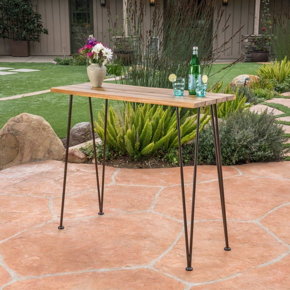 DENALI INDUSTRIAL WOOD AND METAL BAR TABLE - Walmart.com