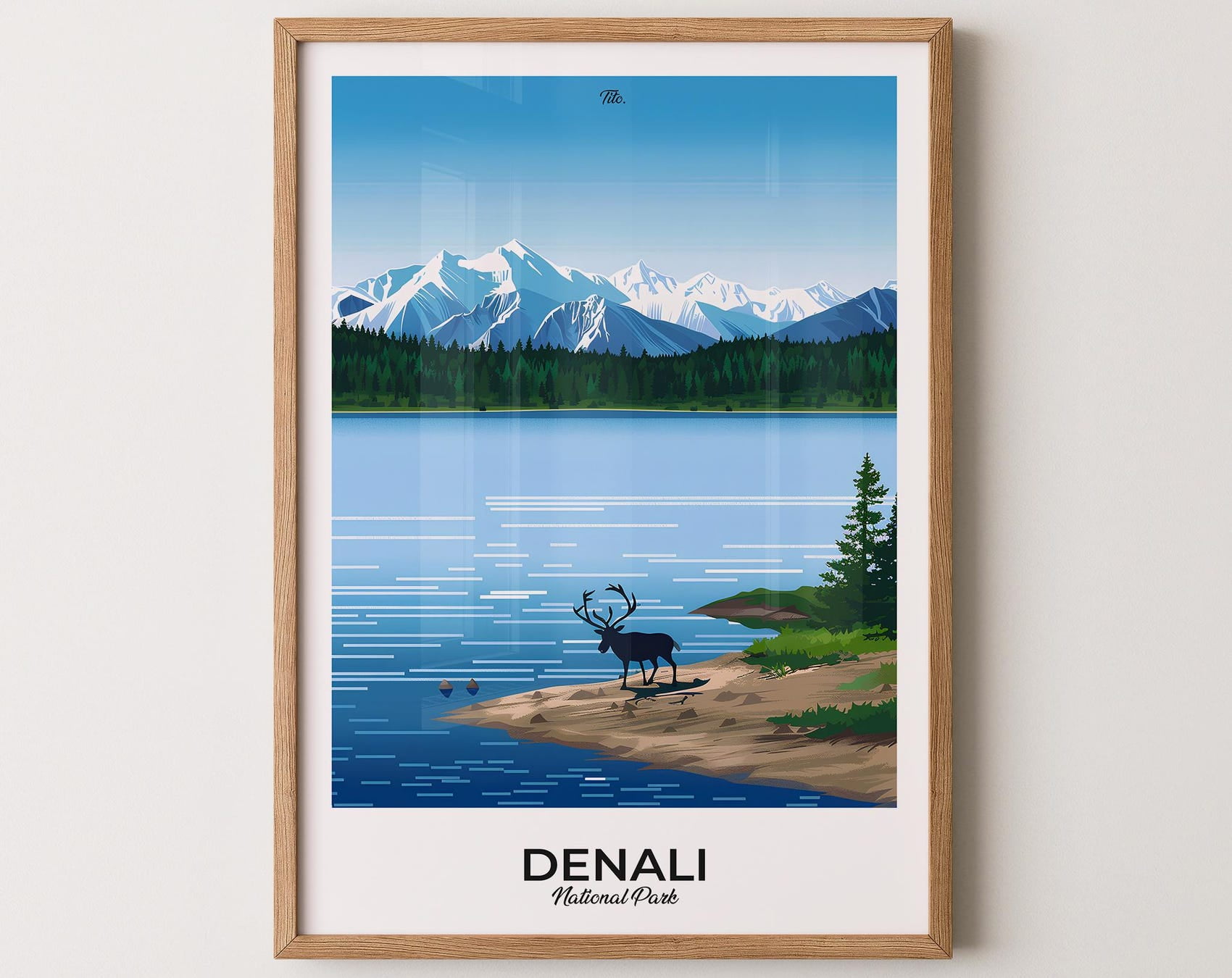 DENALI Poster, Denali Travel Poster, Denali Art Print, Denali Wall Art, National Park Poster ...