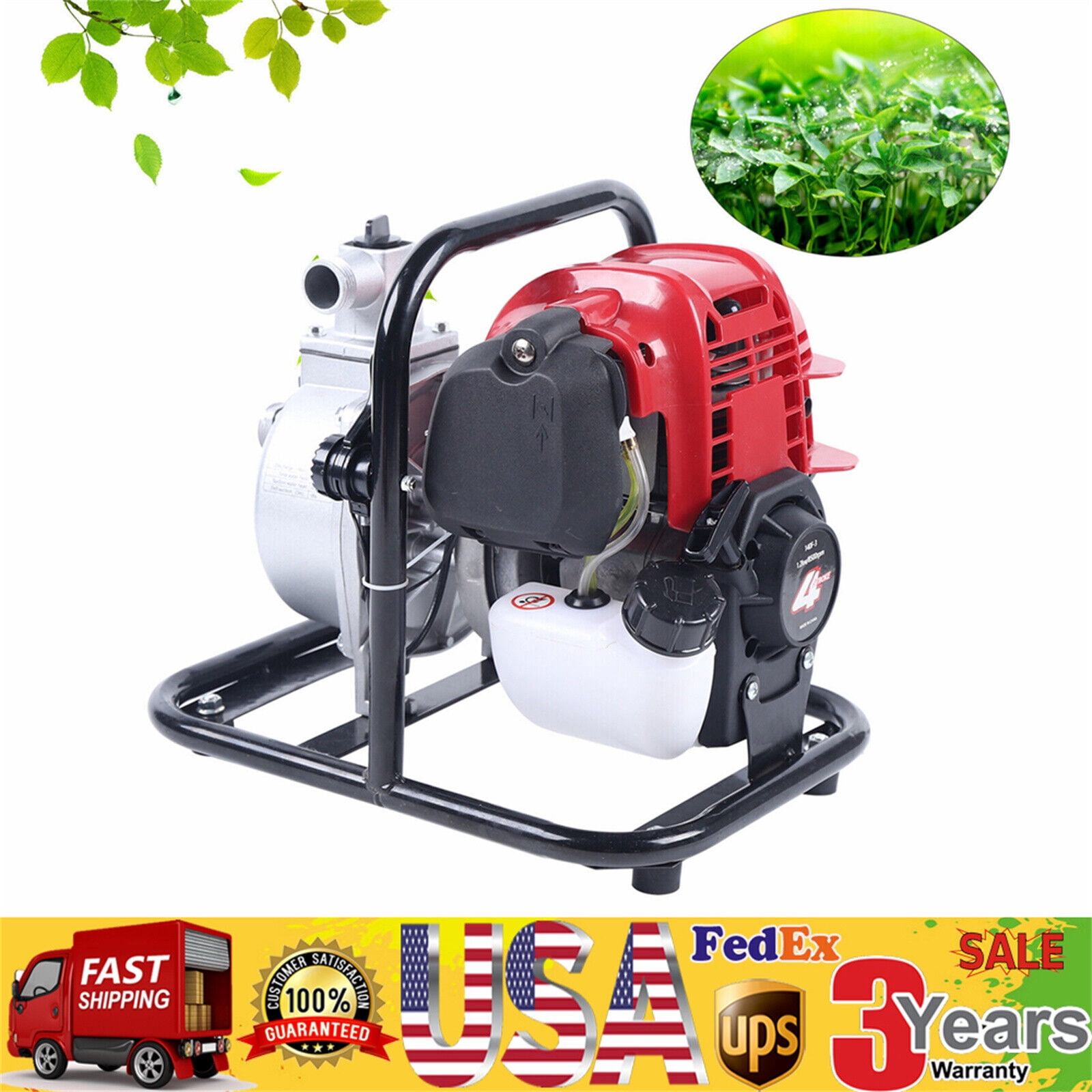 DENEST 1" 4 Stroke Gas Powered Water Pump High Pressure Irrigation ...