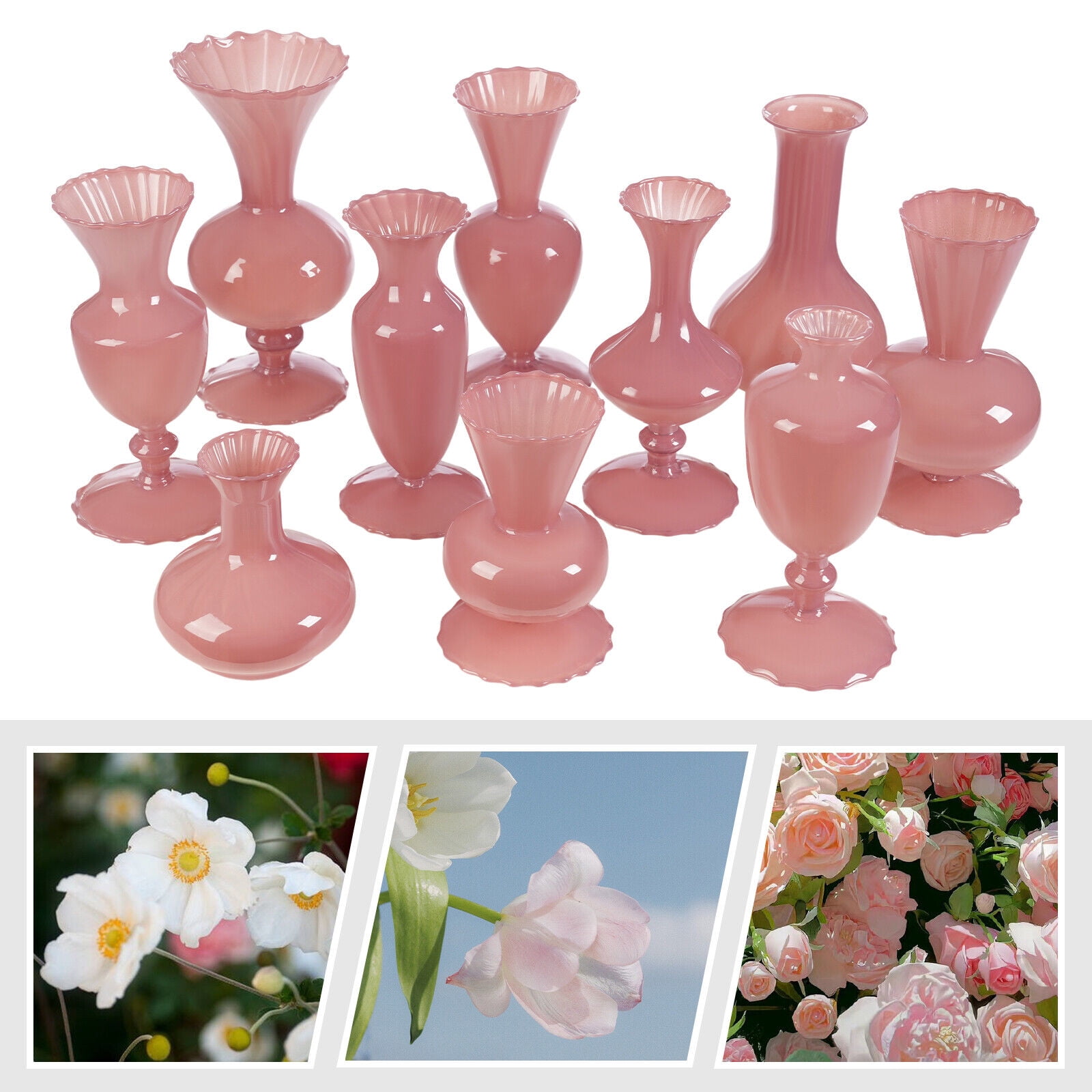 DENEST 10 different styles Vase Set, Small Vases, Weddings, graduations ...