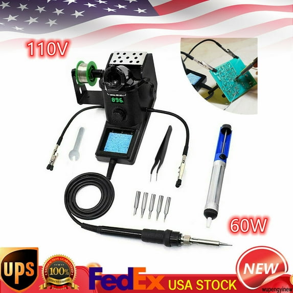 DENEST 110V SMD Rework Soldering Iron Station Kit LED Display ...