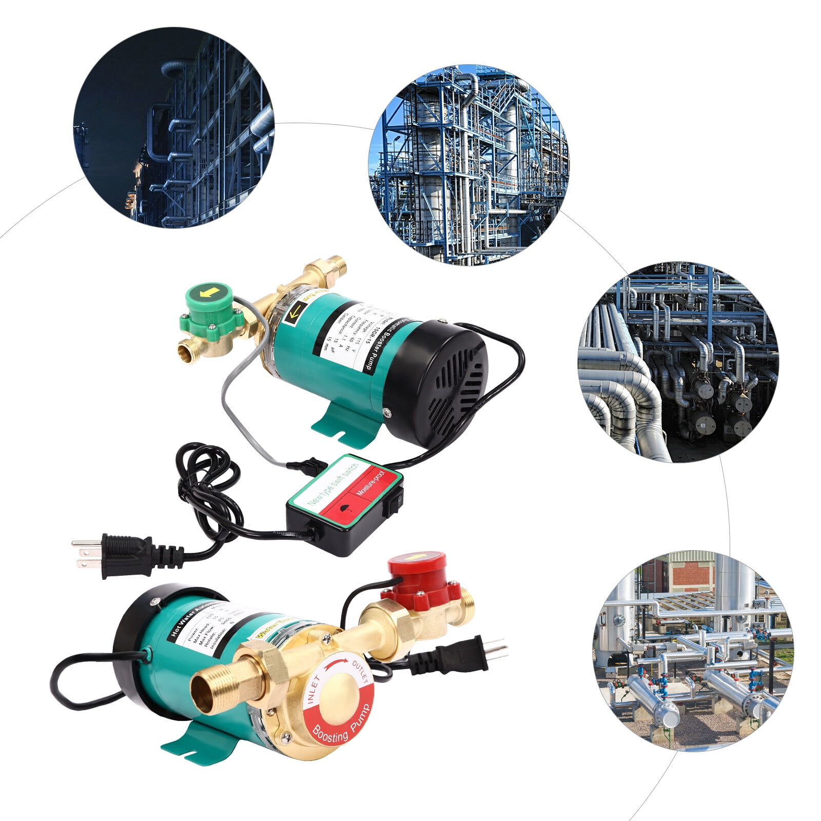 DENEST 120W 115V Household Shower Booster Pump Automatic Boost Water ...