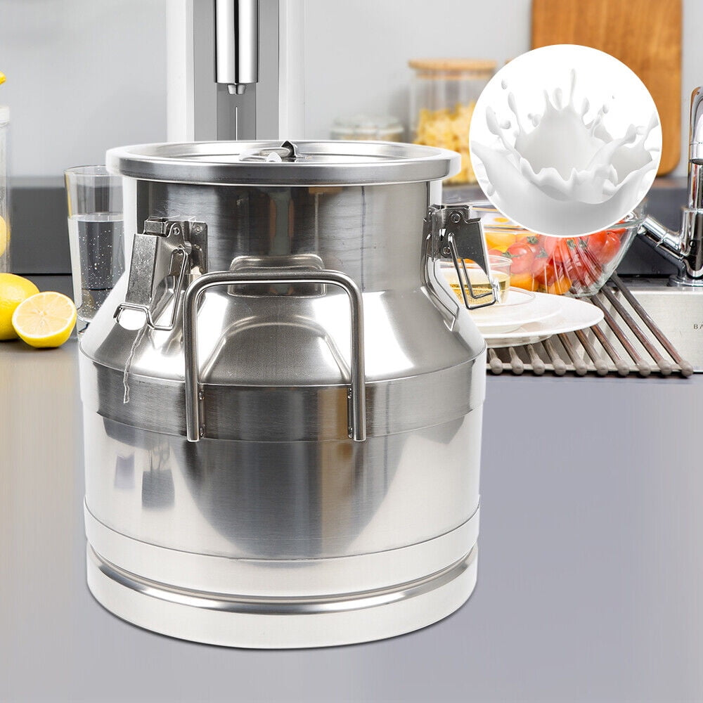 DENEST 12L Milk Can,Stainless Steel Milk Bucket Milk Can Embedded ...