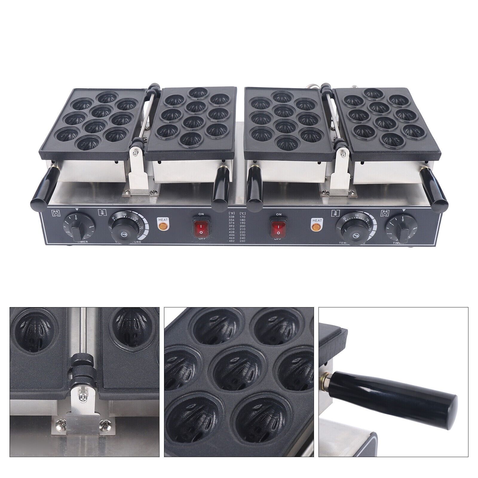 DENEST 1500W Automatic Walnut Cake Maker Electric Mini Nut Waffle Bread ...