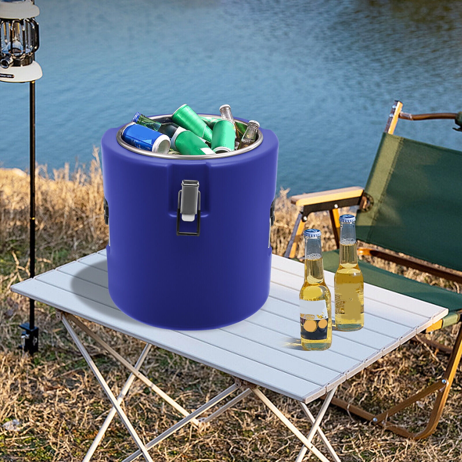 DENEST 15L/15.85Qt Insulated Bucket, Stainless Steel Soup Container ...