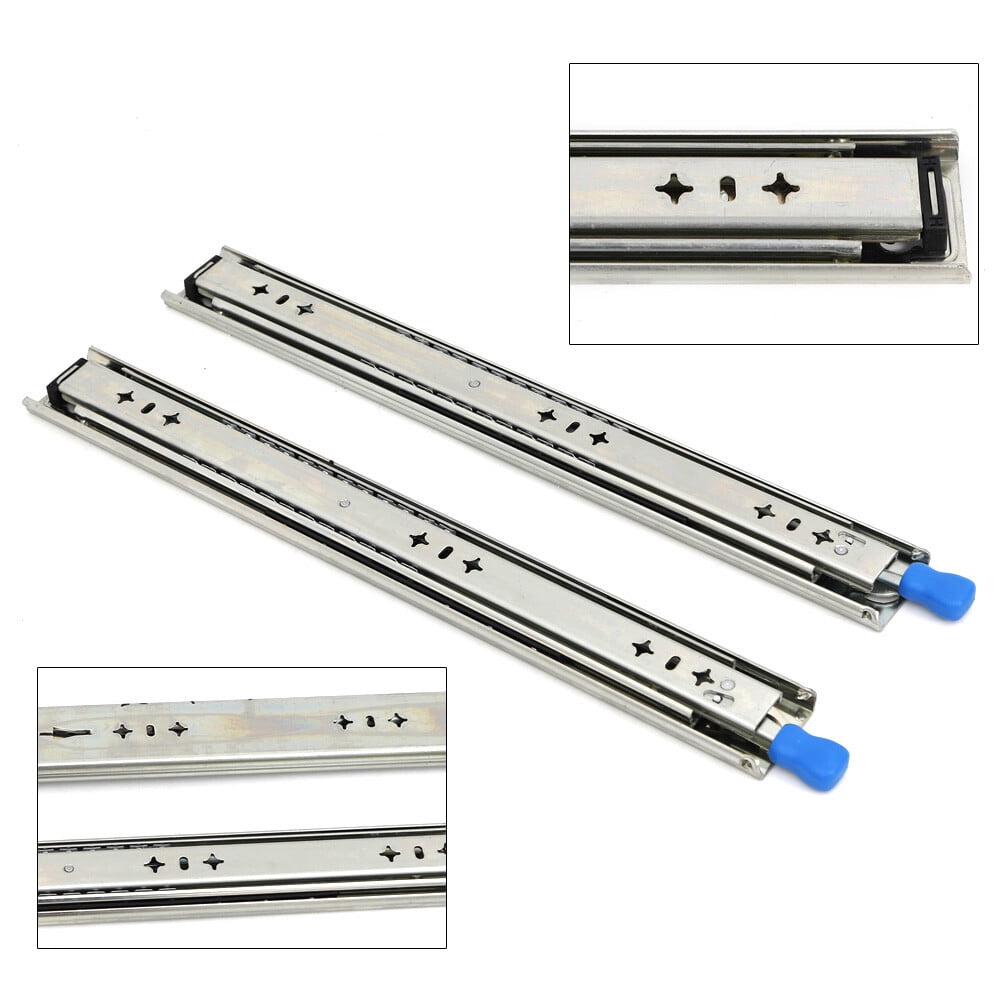 DENEST 1Pair 800mm Heavy-duty Lock Slide Rail Solid Steel Ball Drawer ...