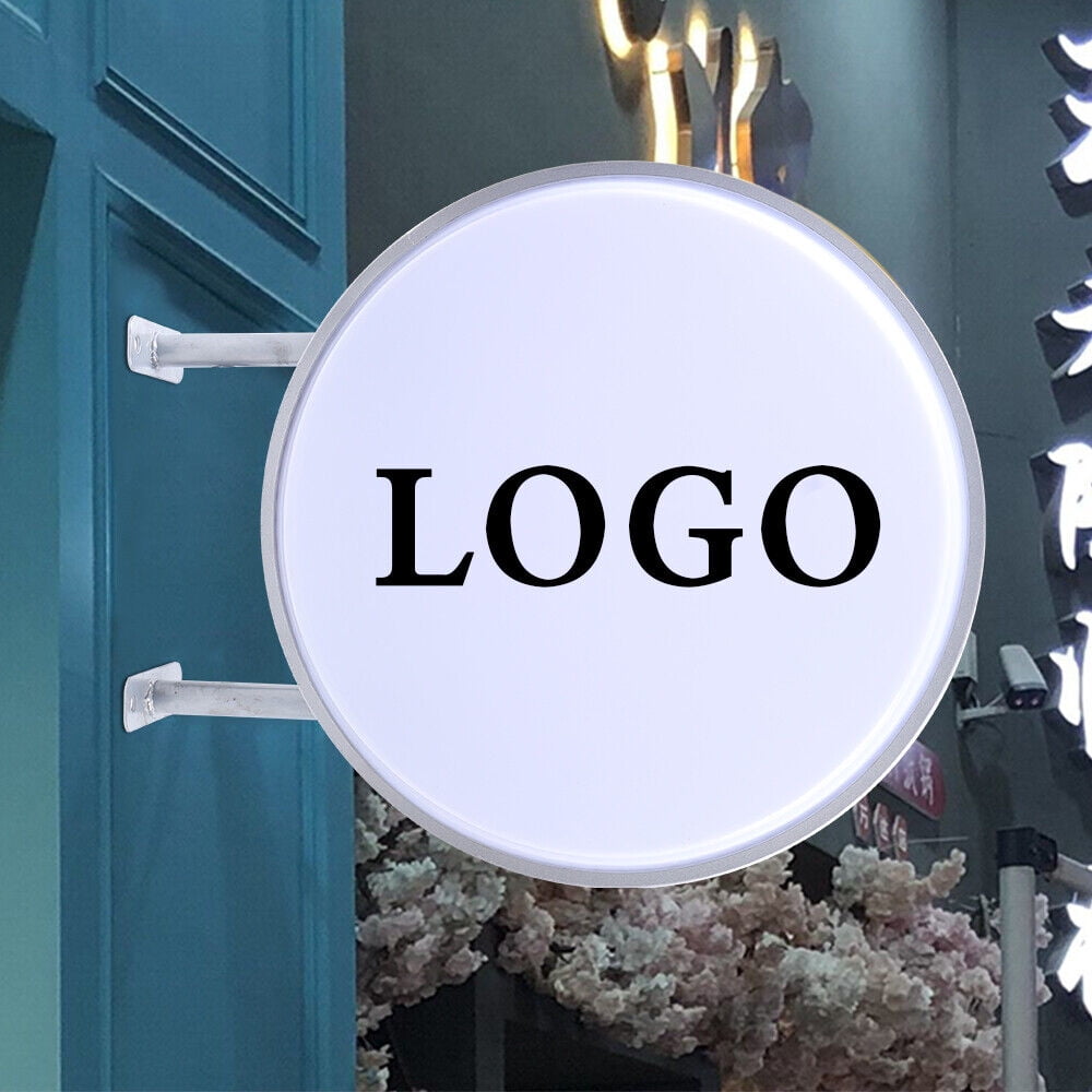 DENEST 20" Double Sided Outdoor Circular Illuminated LED Light Box ...