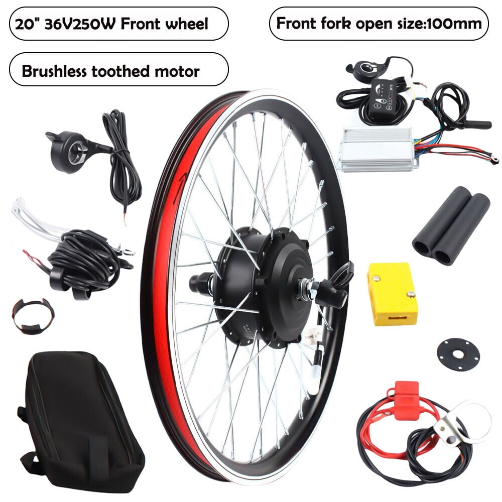 DENEST 20" Front Wheel Electric Bicycle Ebike Conversion Kit 36V 250W ...