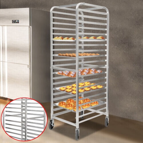 DENEST 20-Tier Bakery Rack with 4 Wheels for Kitchen Bakery Restaurant ...