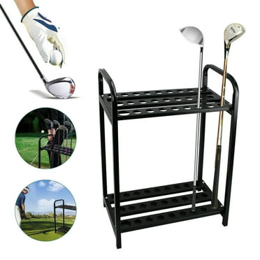 GoSports Premium Wooden Golf Putter Stand - Indoor Display Rack - Holds ...