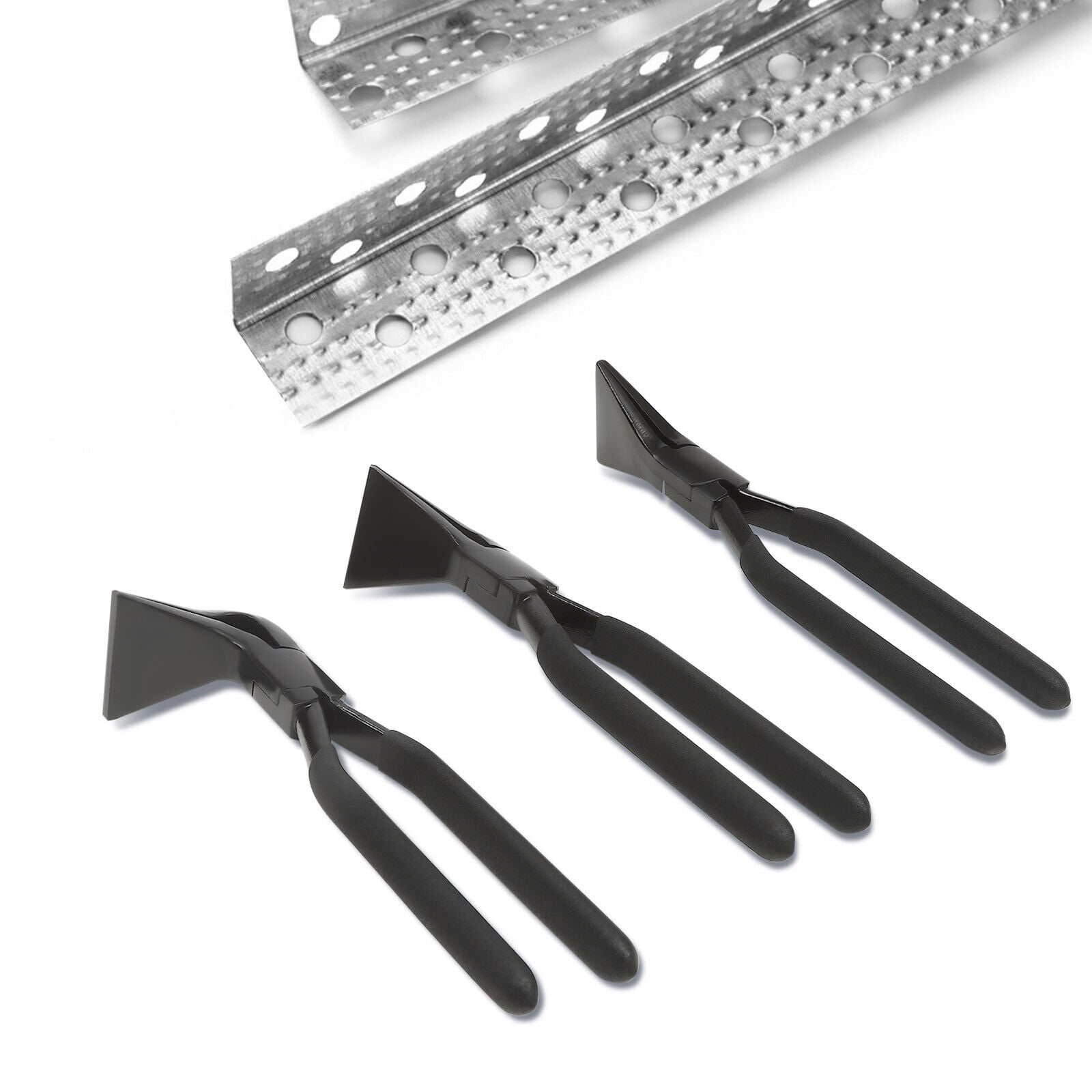 DENEST 3 Pieces Sheet Metal Pliers Set Straight 45°&90° Hand Seamers ...