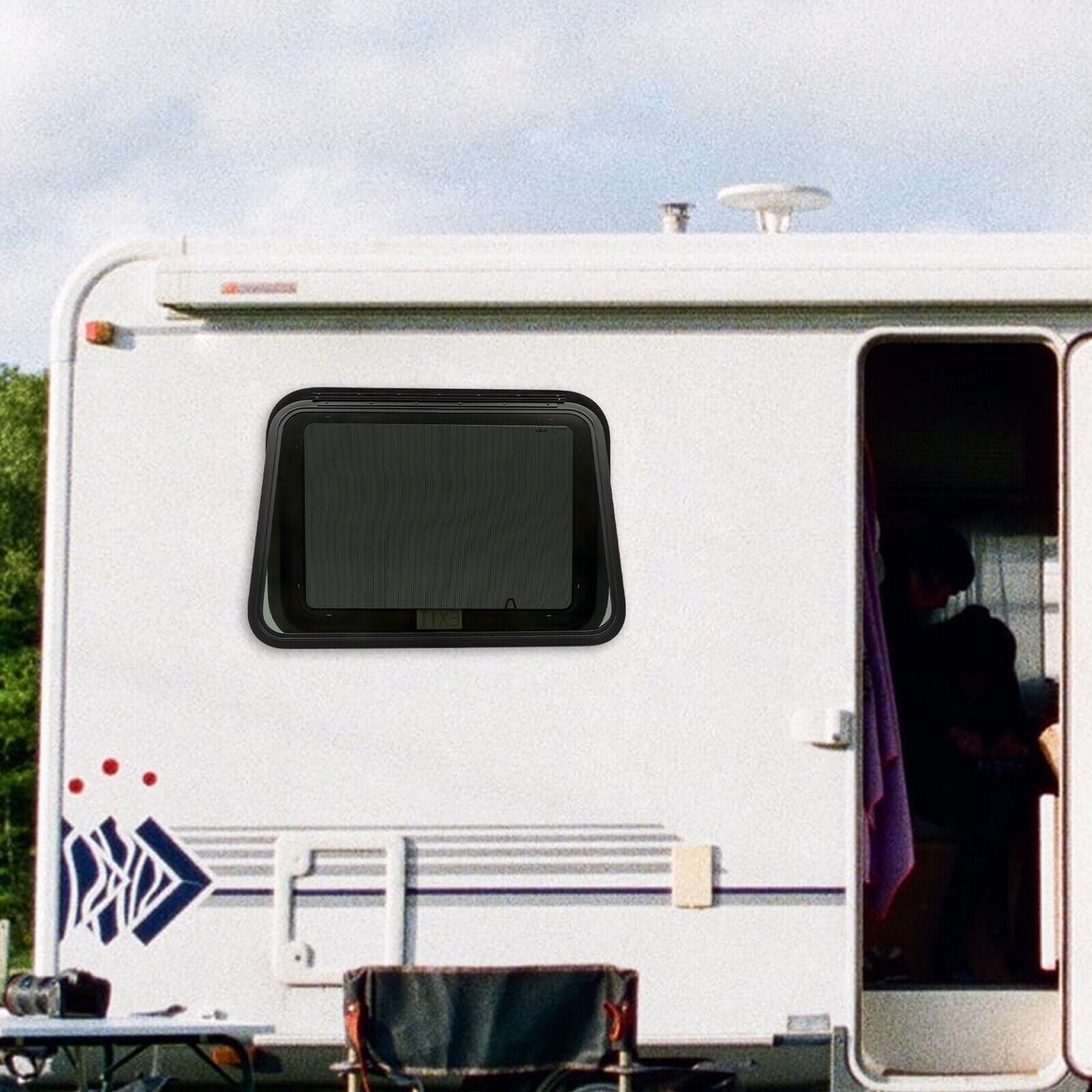 DENEST 30"x22" RV Exit Window Trailer Emergency Push Out Window Vent ...
