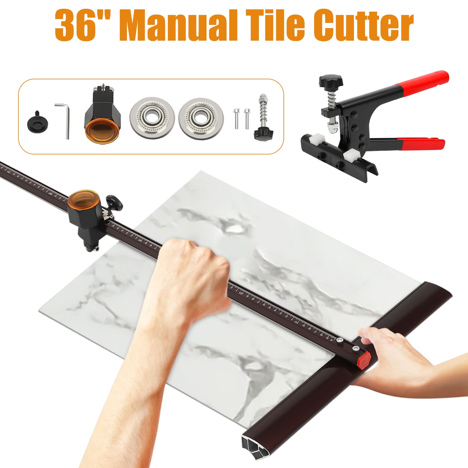 DENEST 36 in Aluminum Alloy Manual Tile Cutter Hand Tool Ceramic Floor ...