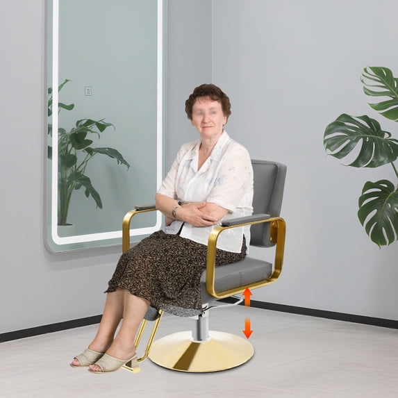 DENEST 360° Swivel Barber Salon Chair, Styling Salon Chairs, Height ...