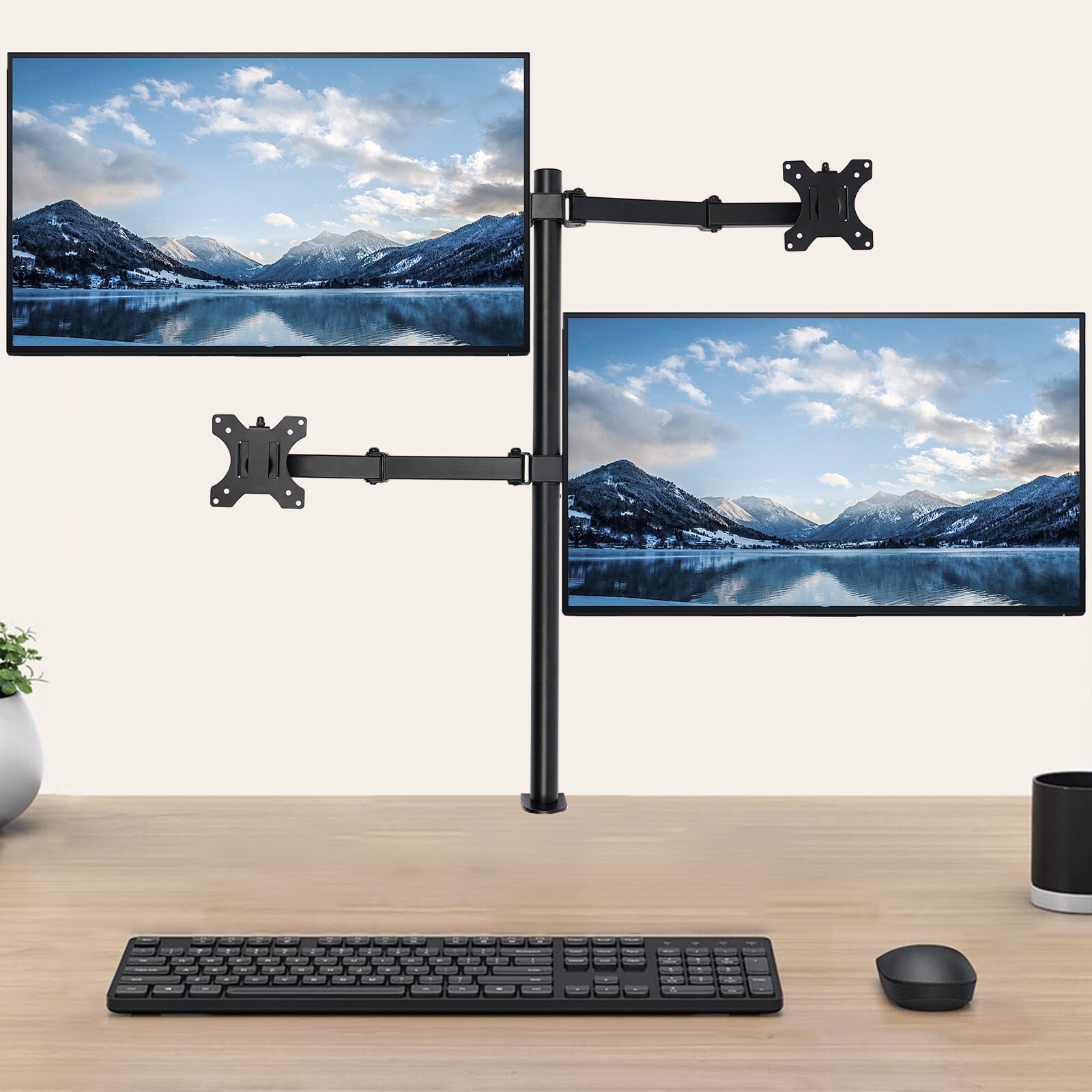 DENEST 4 Monitor Stand Mount, Adjustable Height Monitor Arm for 10-27 ...