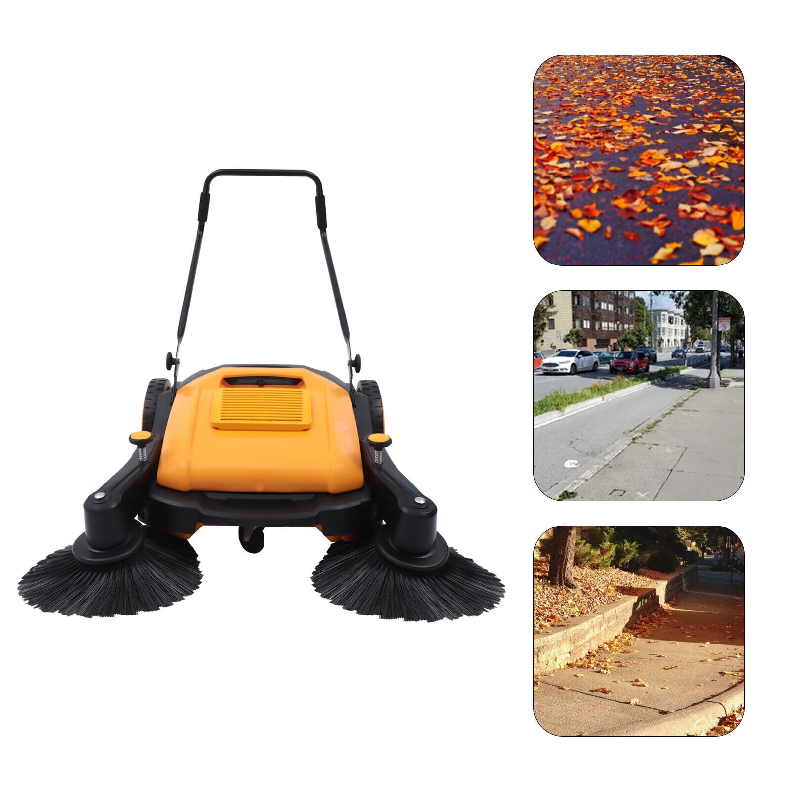 DENEST 41" Portable Hand Push Sweeper Driveways Sweeping Tool Manual ...