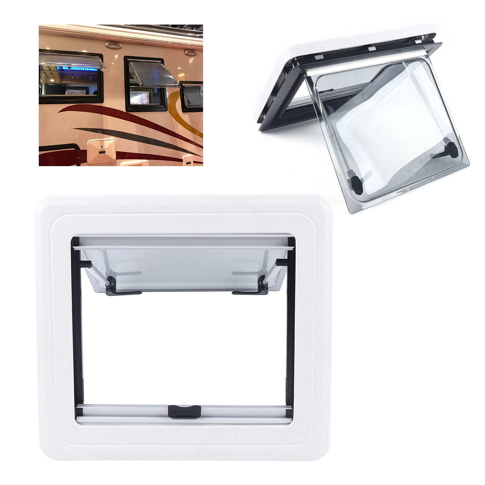 DENEST 450x 500mm RV Caravan Van Hinged Push-Out Window Ventilation ...