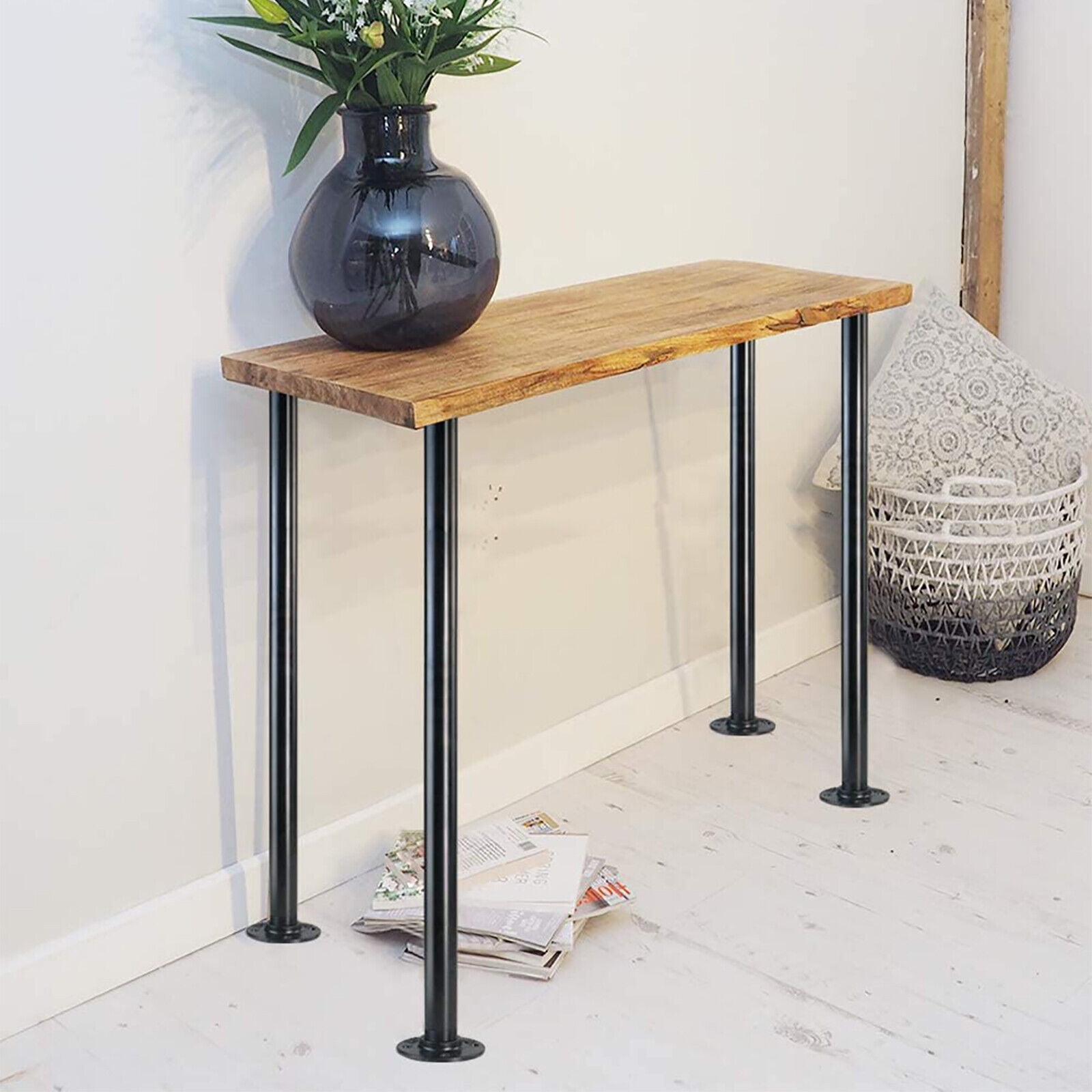 Denest 4Pcs Metal Table Legs, 30 inch Adjustable Industrial Desk Legs ...