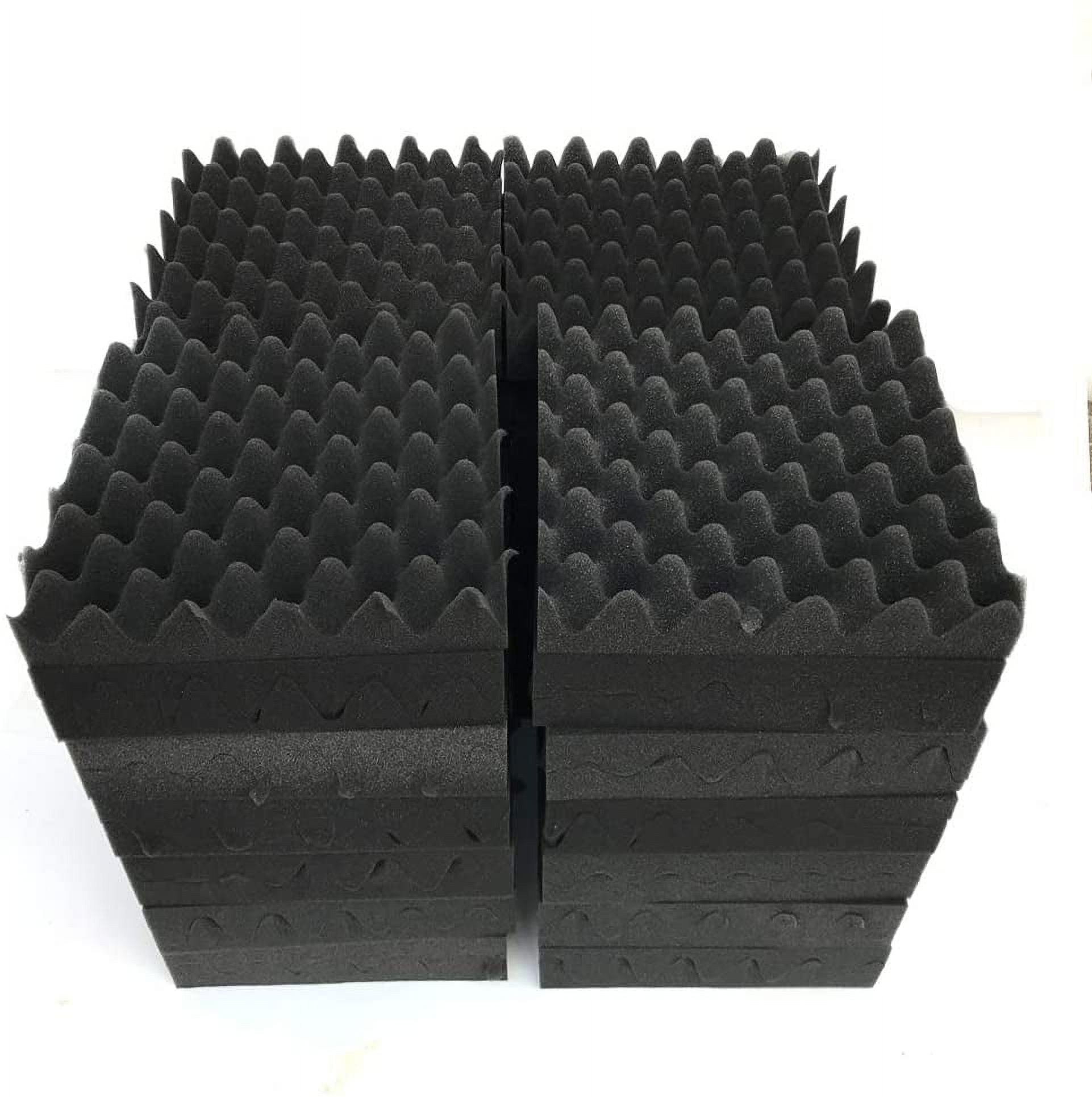 DENEST 50pcs Waves Shape Acoustic Panels Sound Absorber High Density ...
