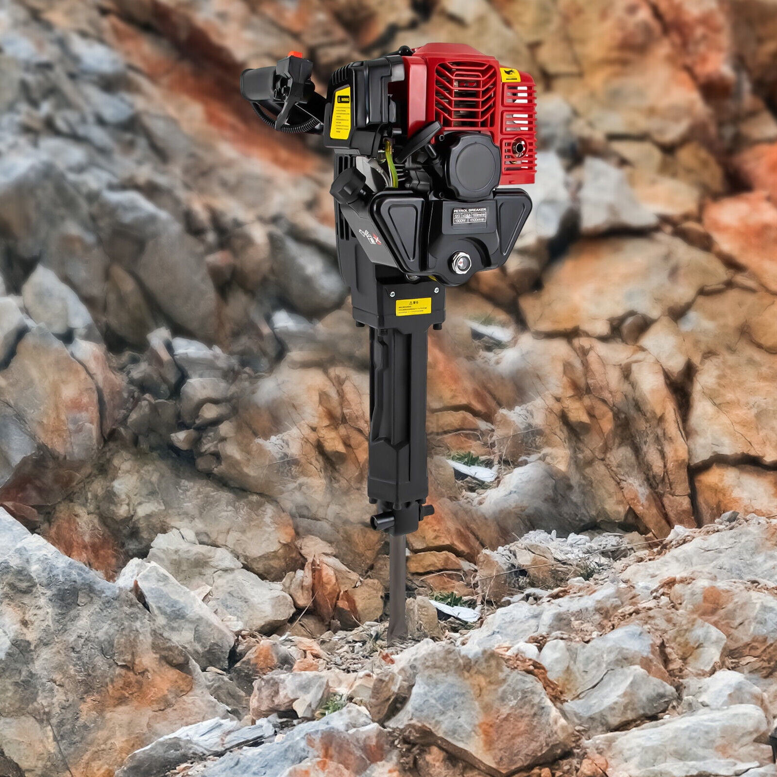 DENEST 52cc Gas Gasoline Demolition Jack Hammer Concrete Breaker Punch ...