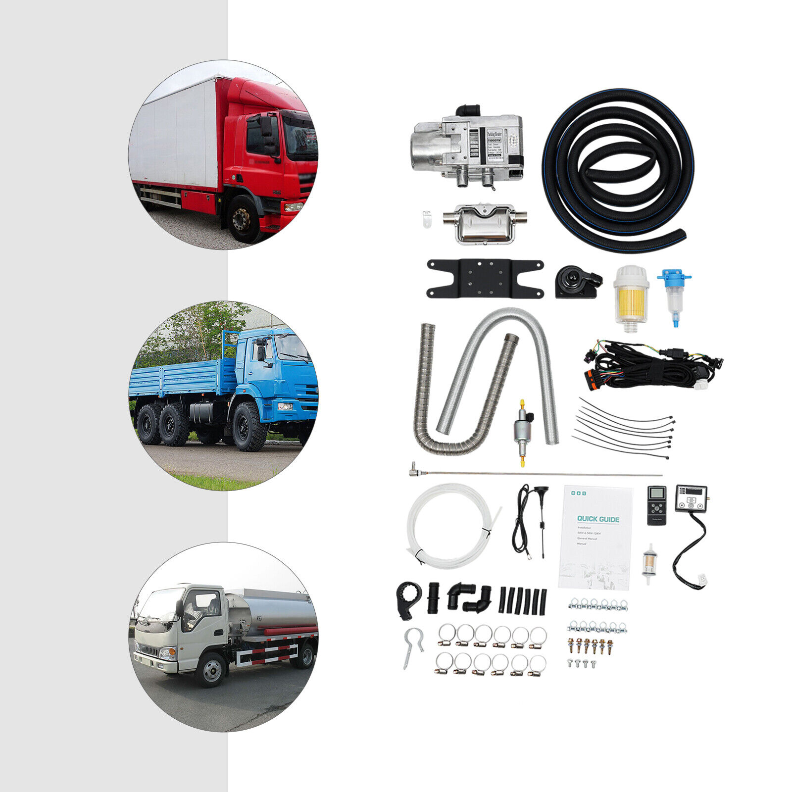 DENEST 5KW 12V Van Truck Remote Control Diesel Parking Water Heater ...