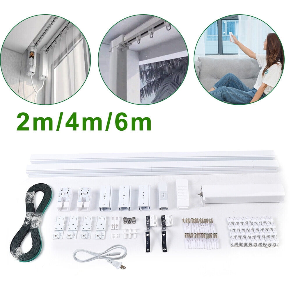 DENEST 6M Electric Remote Controlled Drapery Rod Track, Smart Curtains ...