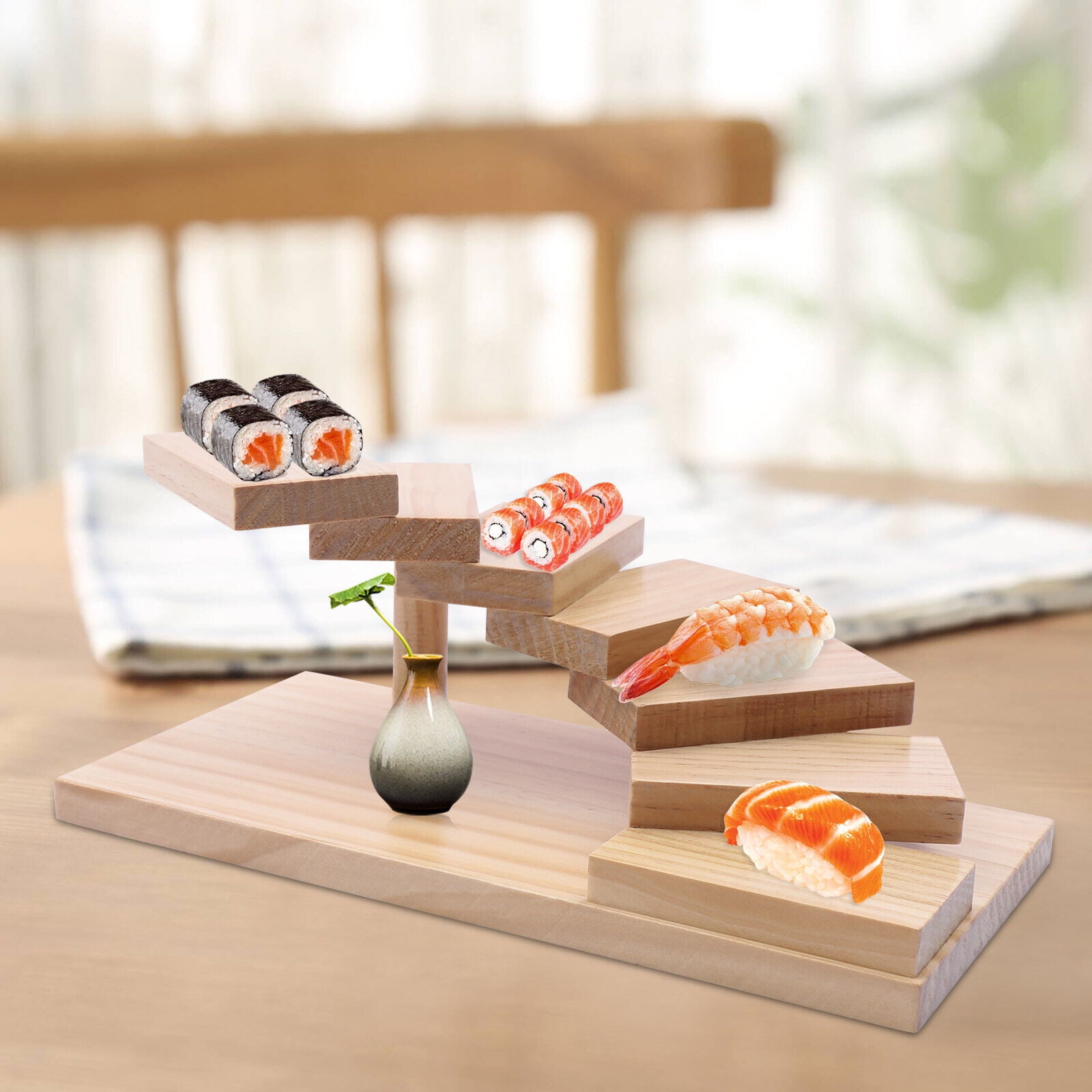 DENEST 7-Tier Kitchen Dinnerware: Japanese Sushi Display Stand, Snacks ...