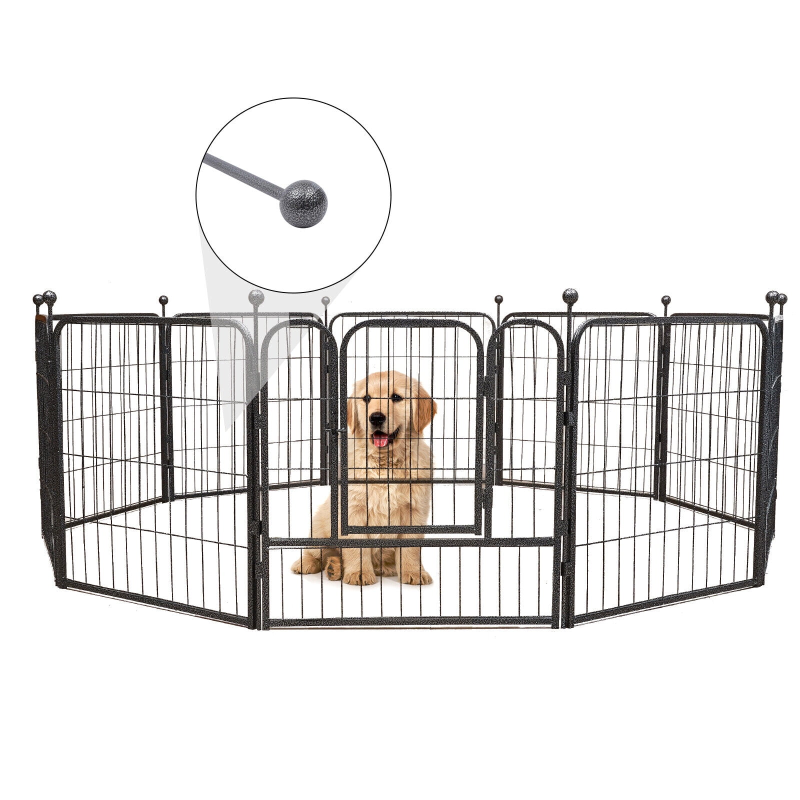 DENEST 8/10/12/pcs Dog Pen 23.6" Height Dog Fence Exercise Pen with ...